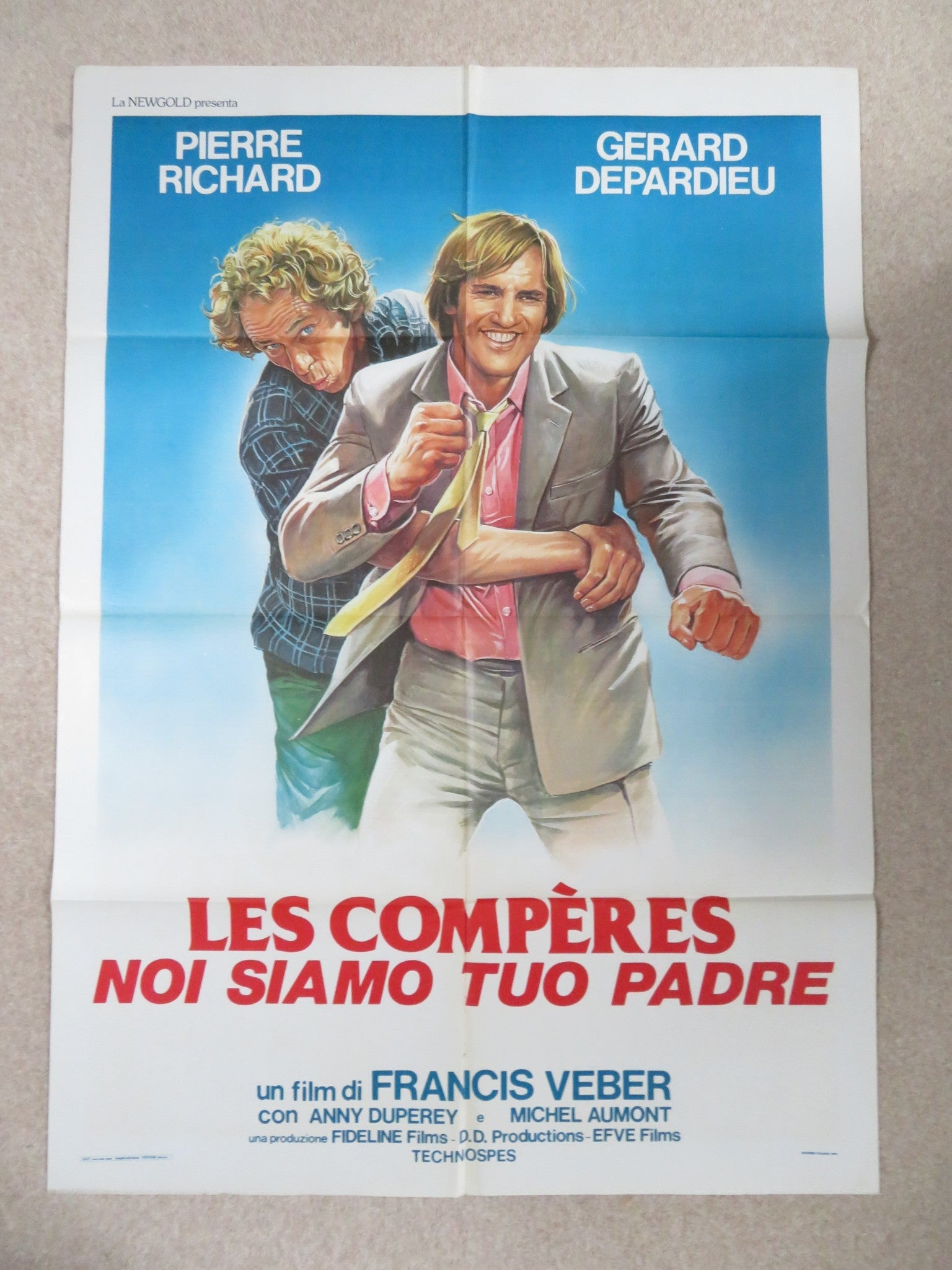 THE COMDADS ITALIAN 2 FOGLIO POSTER PIERRE RICHARD GERARD DEPARDIEU 19 ...
