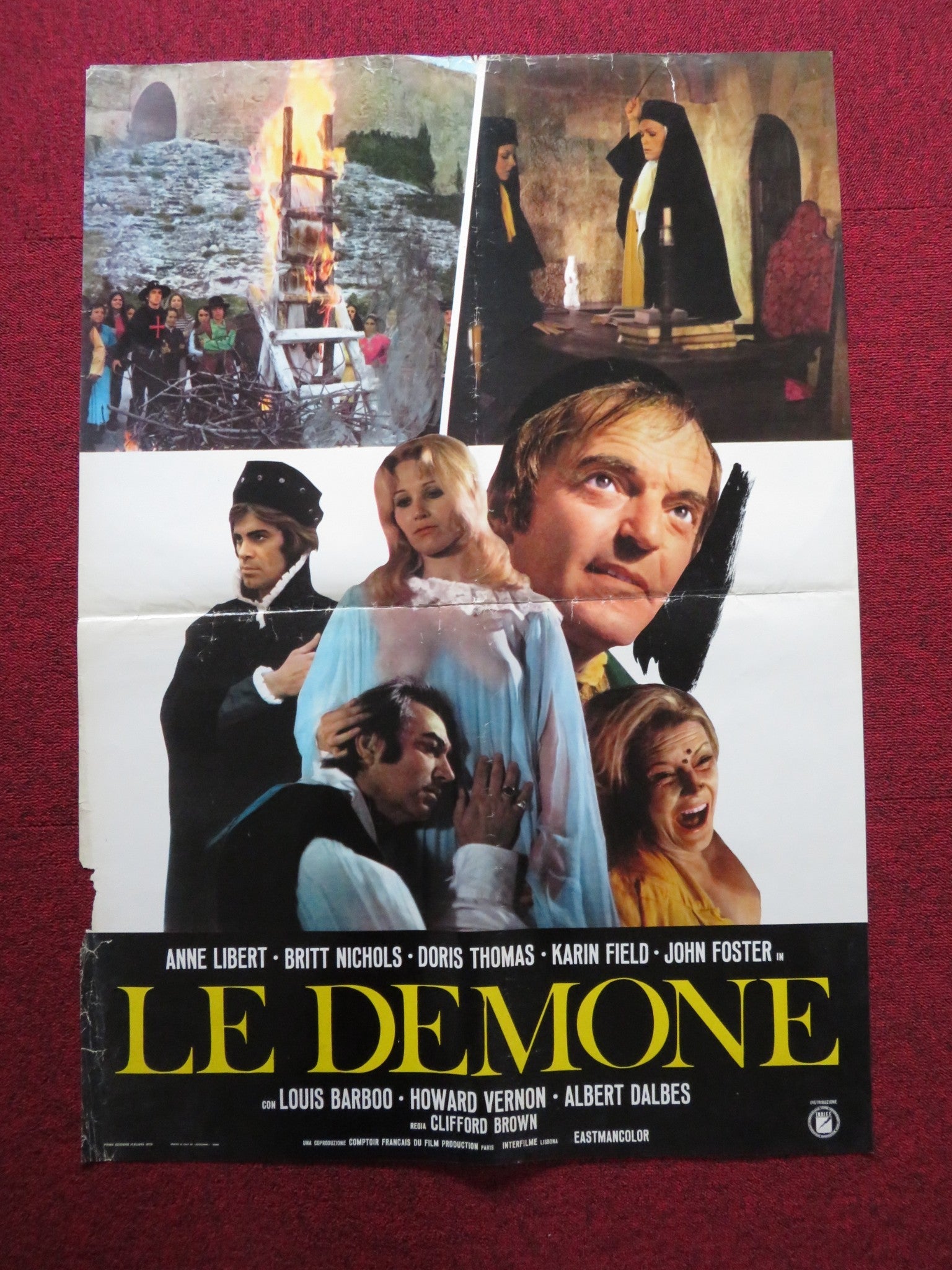 THE DEMONS ITALIAN FOGLIO POSTER ANNE LIBERT BRITT NICHOLS 1973 ...