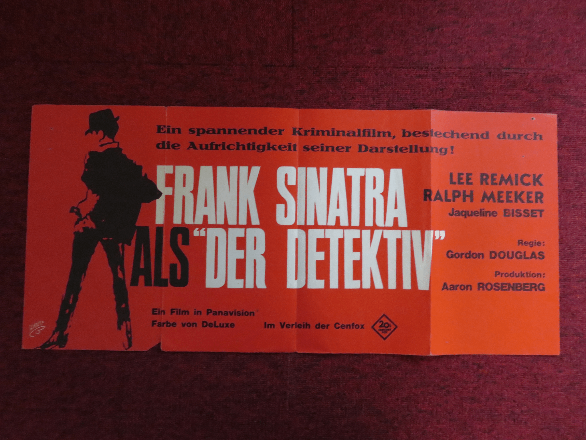THE DETECTIVE GERMAN POSTER FRANK SINATRA LEE REMICK 1968 – Rendezvous ...