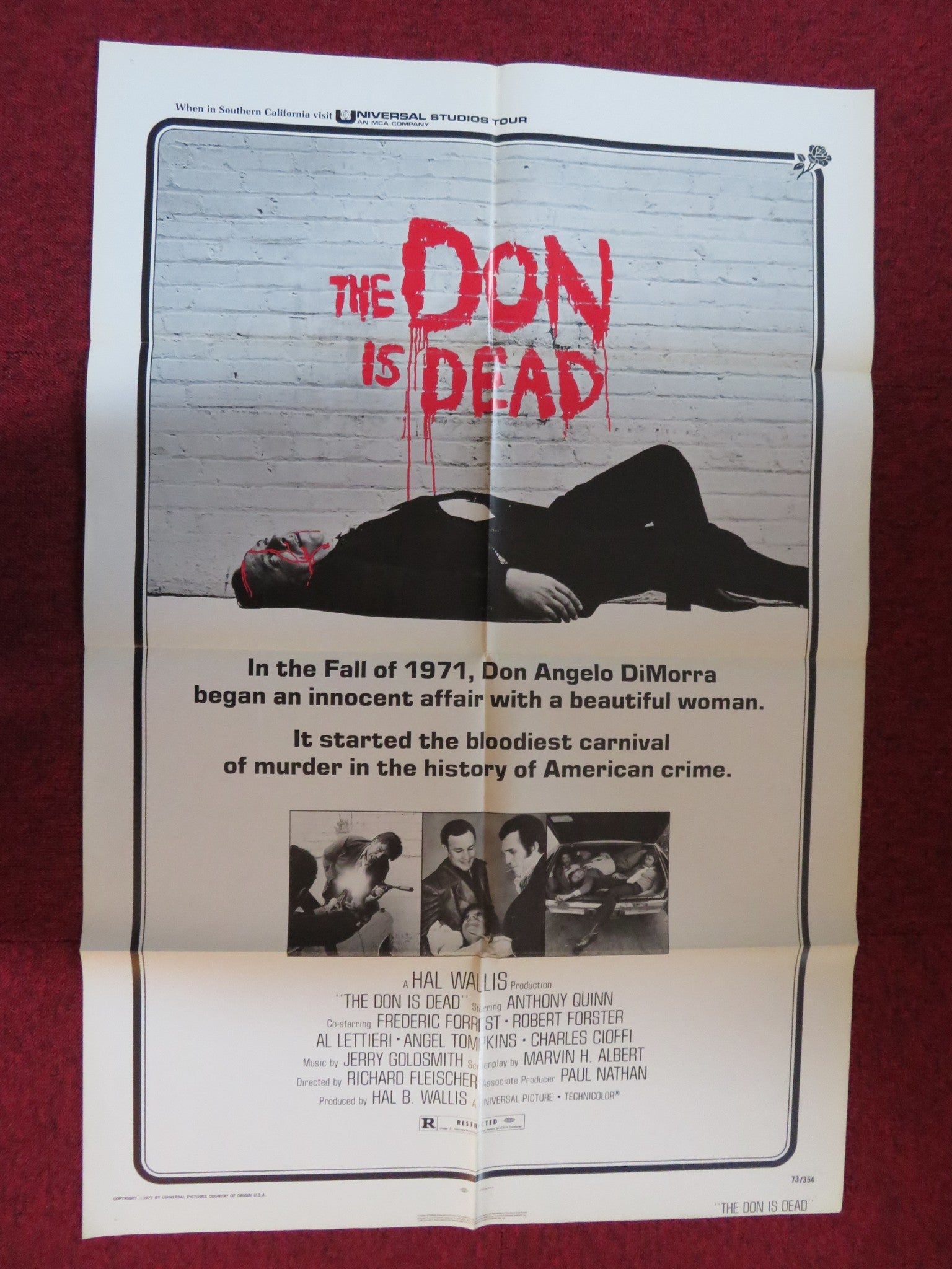 THE DON IS DEAD FOLDED US ONE SHEET POSTER ANTHONY QUINN FREDERIC FORR ...