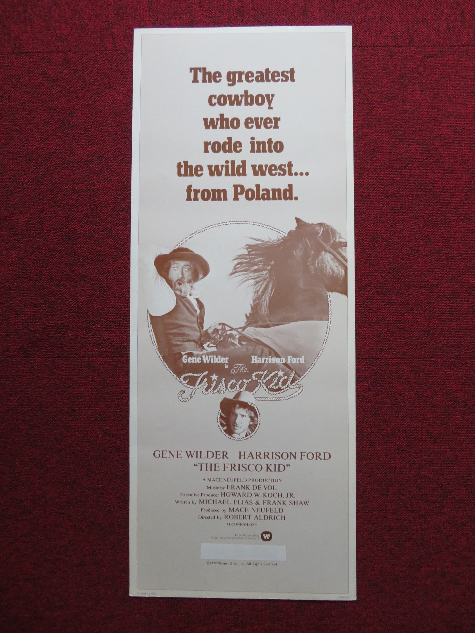 THE FRISCO KID US INSERT (14"x 36") POSTER GENE WILDER HARRISON FORD 1 ...