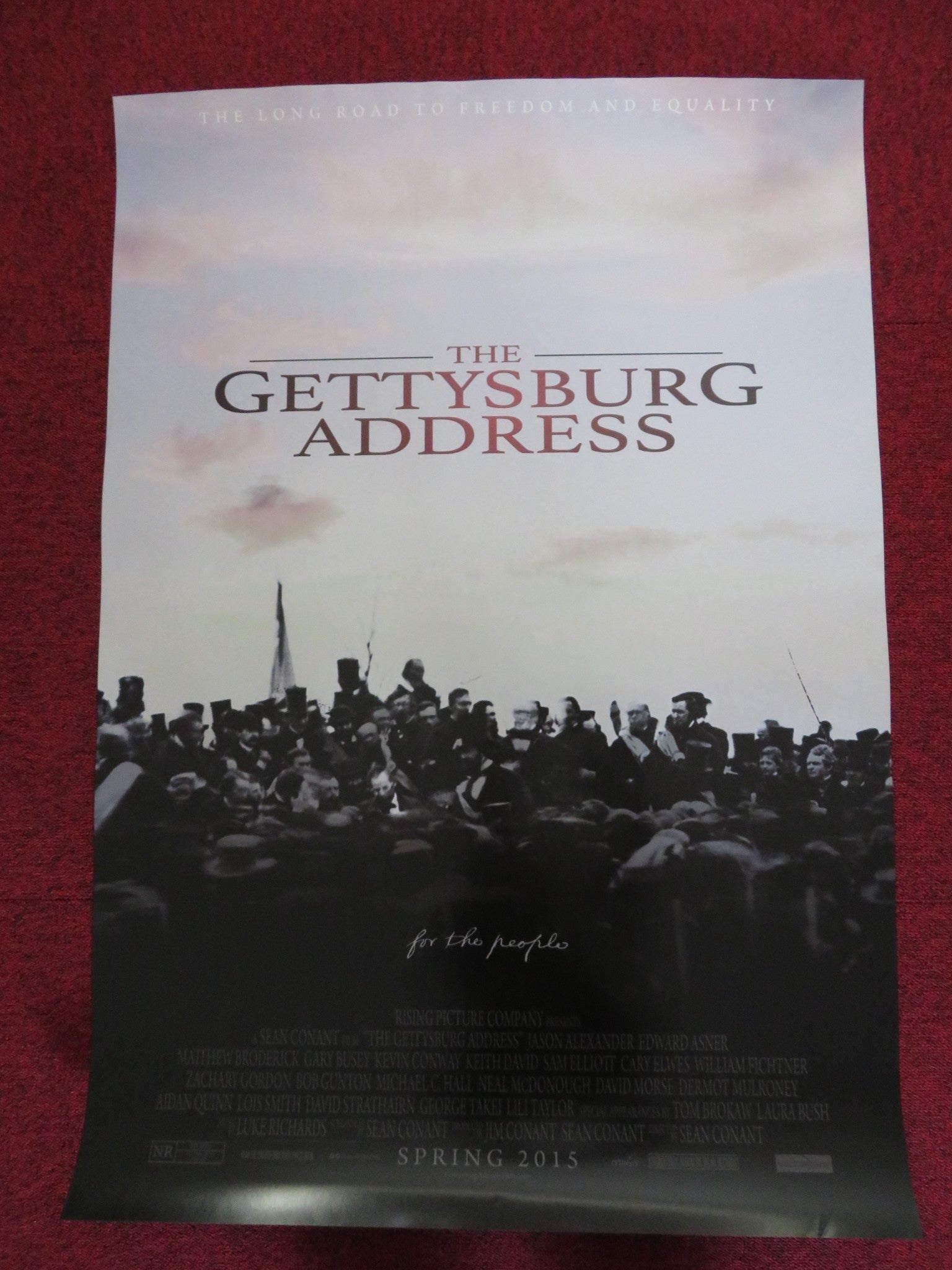 THE GETTYBURG ADDRESS US ONE SHEET ROLLED POSTER JASON ALEXANDER 2015 ...