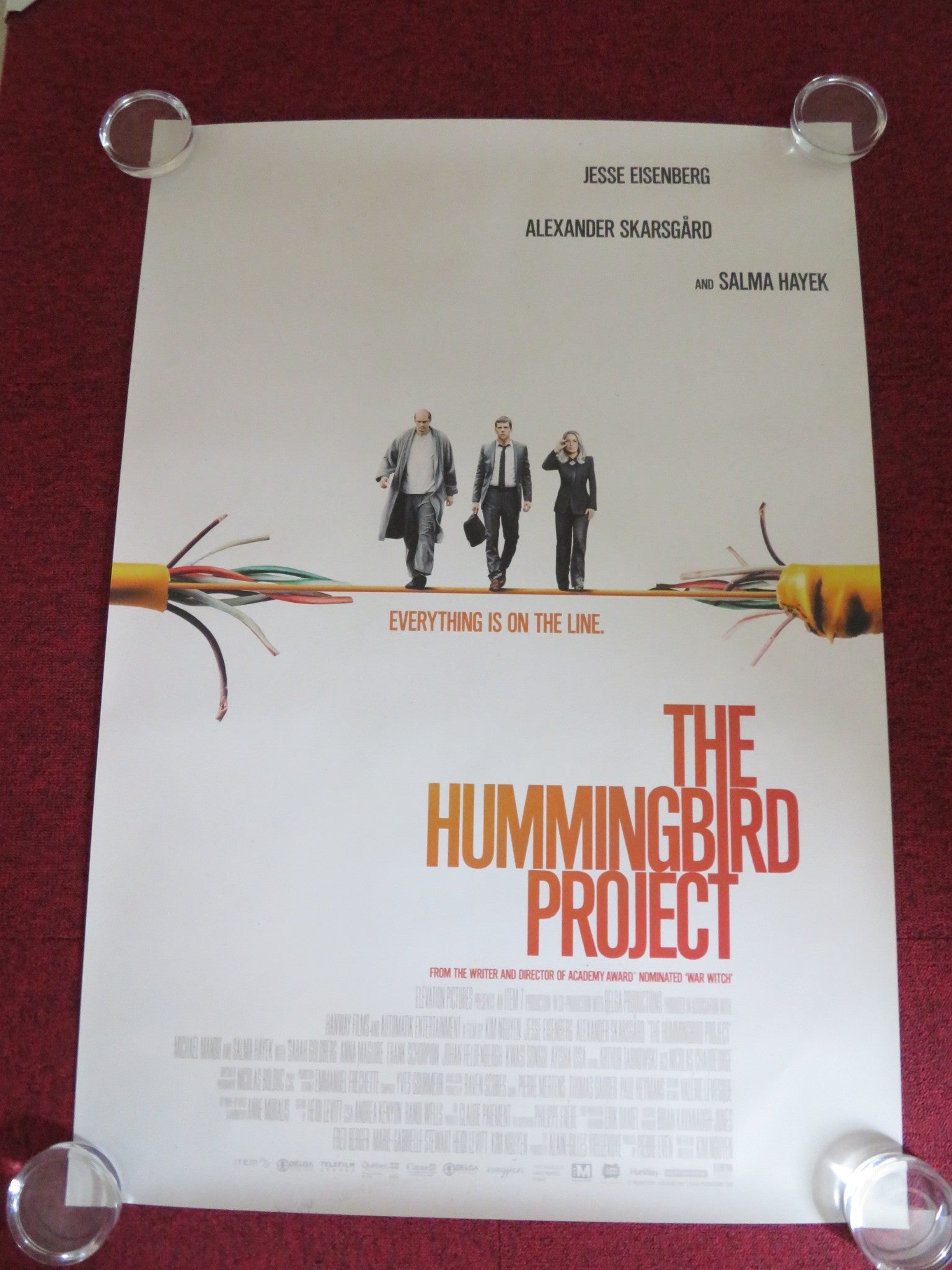 THE HUMMINGBIRD PROJECT US ONE SHEET ROLLED POSTER EISENBERG SKARSGARD ...