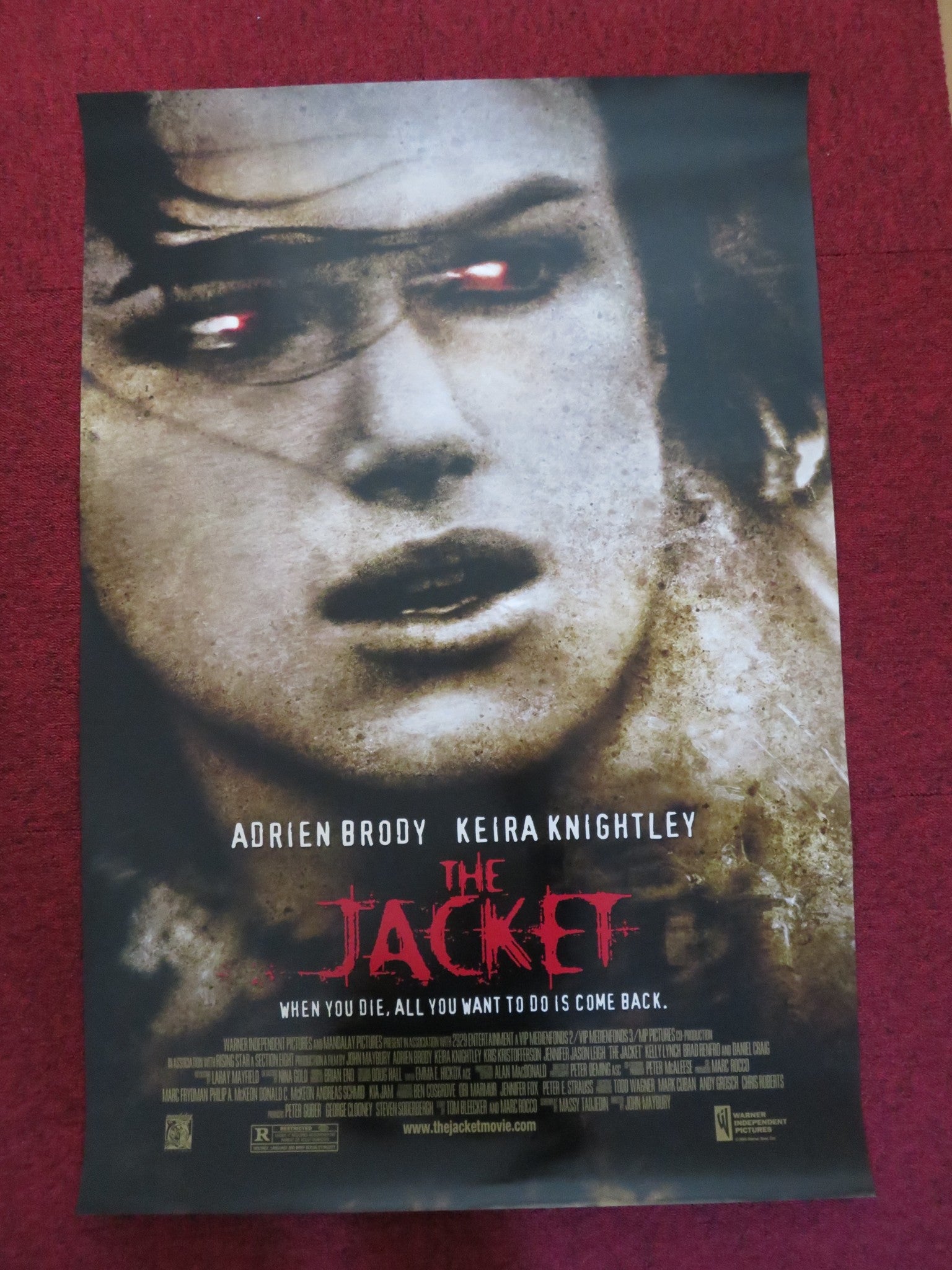 THE JACKET US ONE SHEET ROLLED POSTER ADRIEN BRODY KEIRA KNIGHTLEY 200 ...