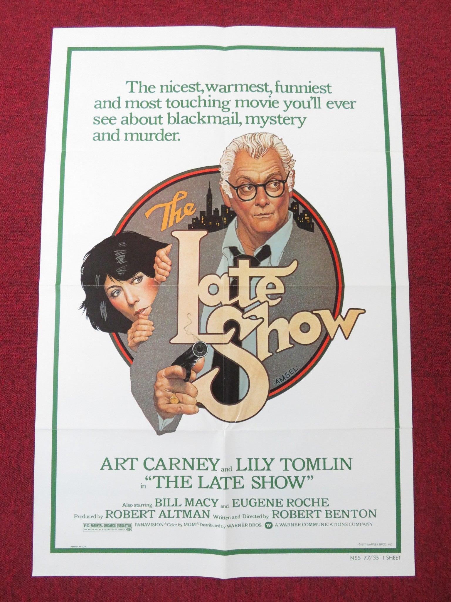 THE LATE SHOW FOLDED US ONE SHEET POSTER ART CARNEY LILY TOMLIN 1977 ...