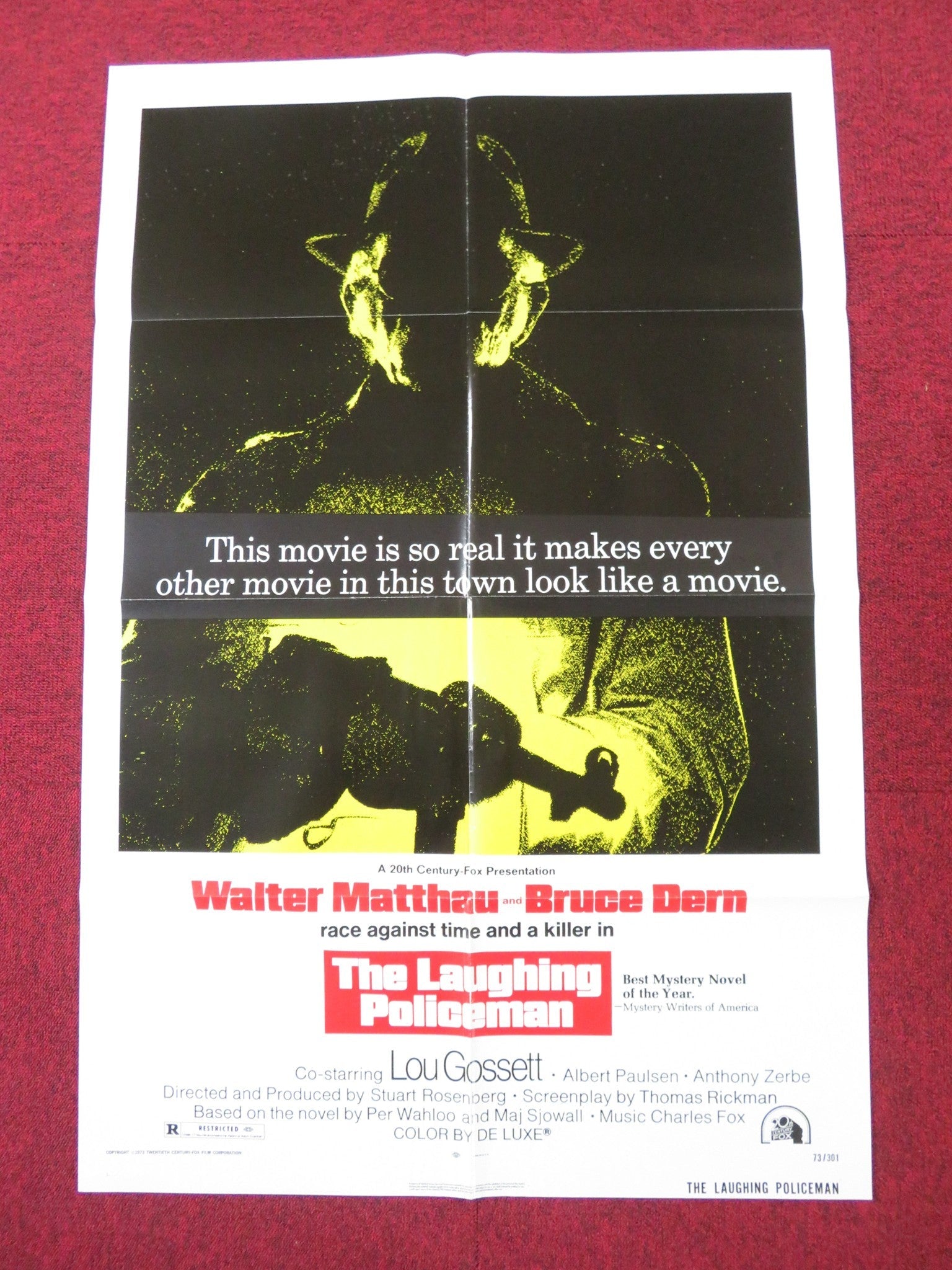 THE LAUGHING POLICEMAN FOLDED US ONE SHEET POSTER WALTER MATTHAU BRUCE ...