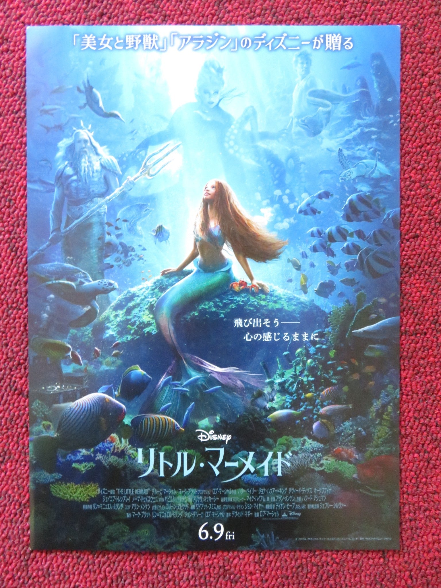 THE LITTLE MERMAID JAPANESE CHIRASHI (B5) POSTER DISNEY HALLE BAILEY 2 ...