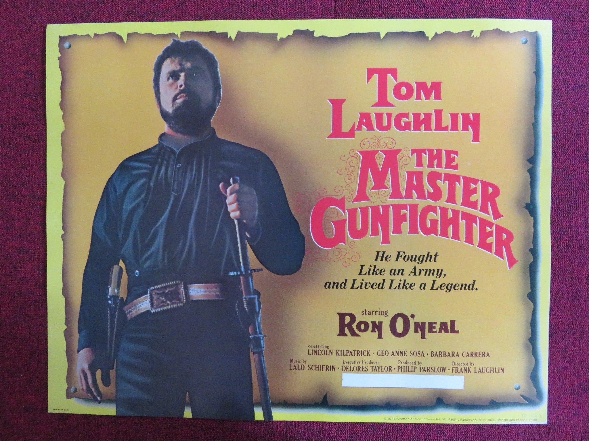 THE MASTER GUNFIGHTER US HALF SHEET (22"x 28") POSTER TOM LAUGHLIN 197 ...