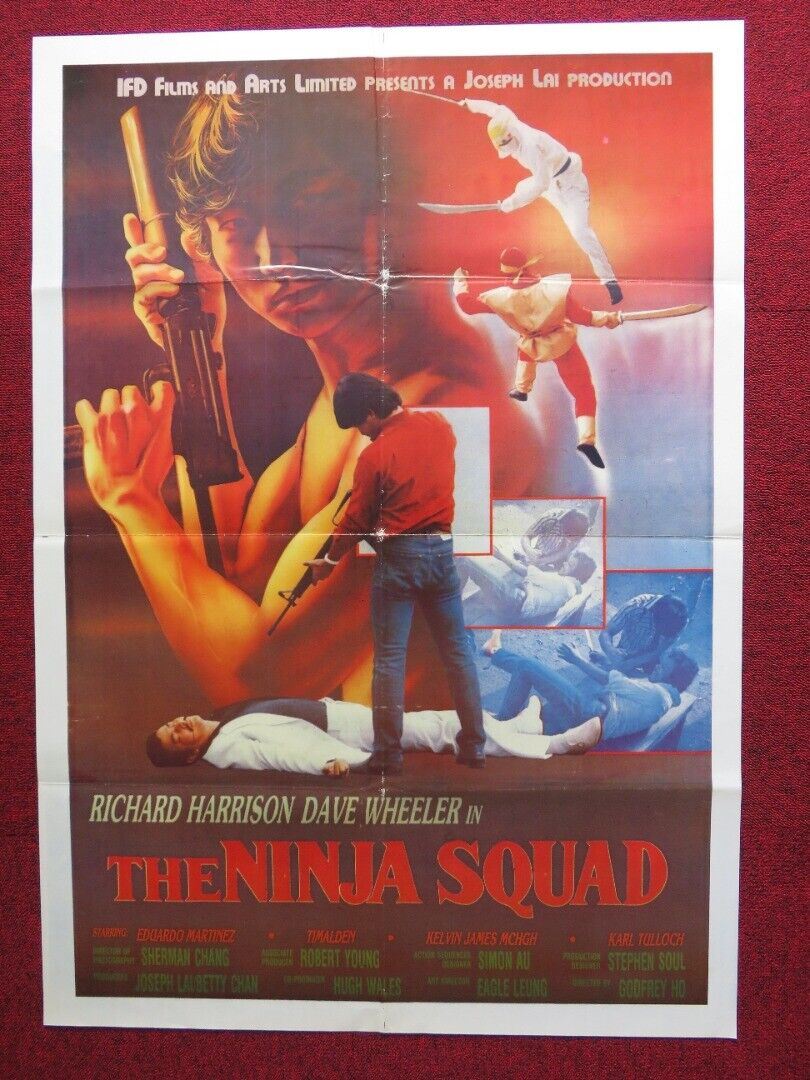 THE NINJA SQUAD UNKNOWN ROLLED POSTER GODFREY HO RICHARD HARRISON 1986 ...