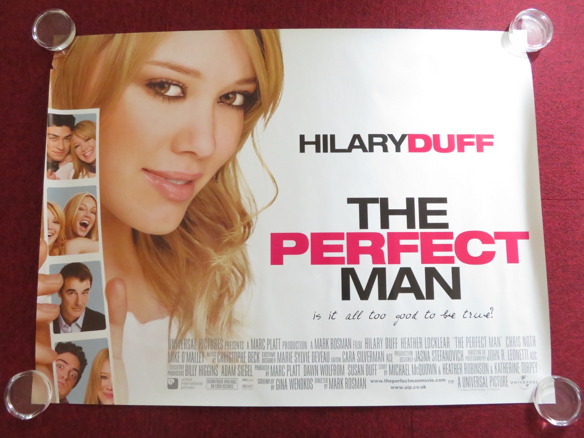 THE PERFECT MAN UK QUAD (30"x 40") ROLLED POSTER HILARY DUFF H. LOCKLE ...