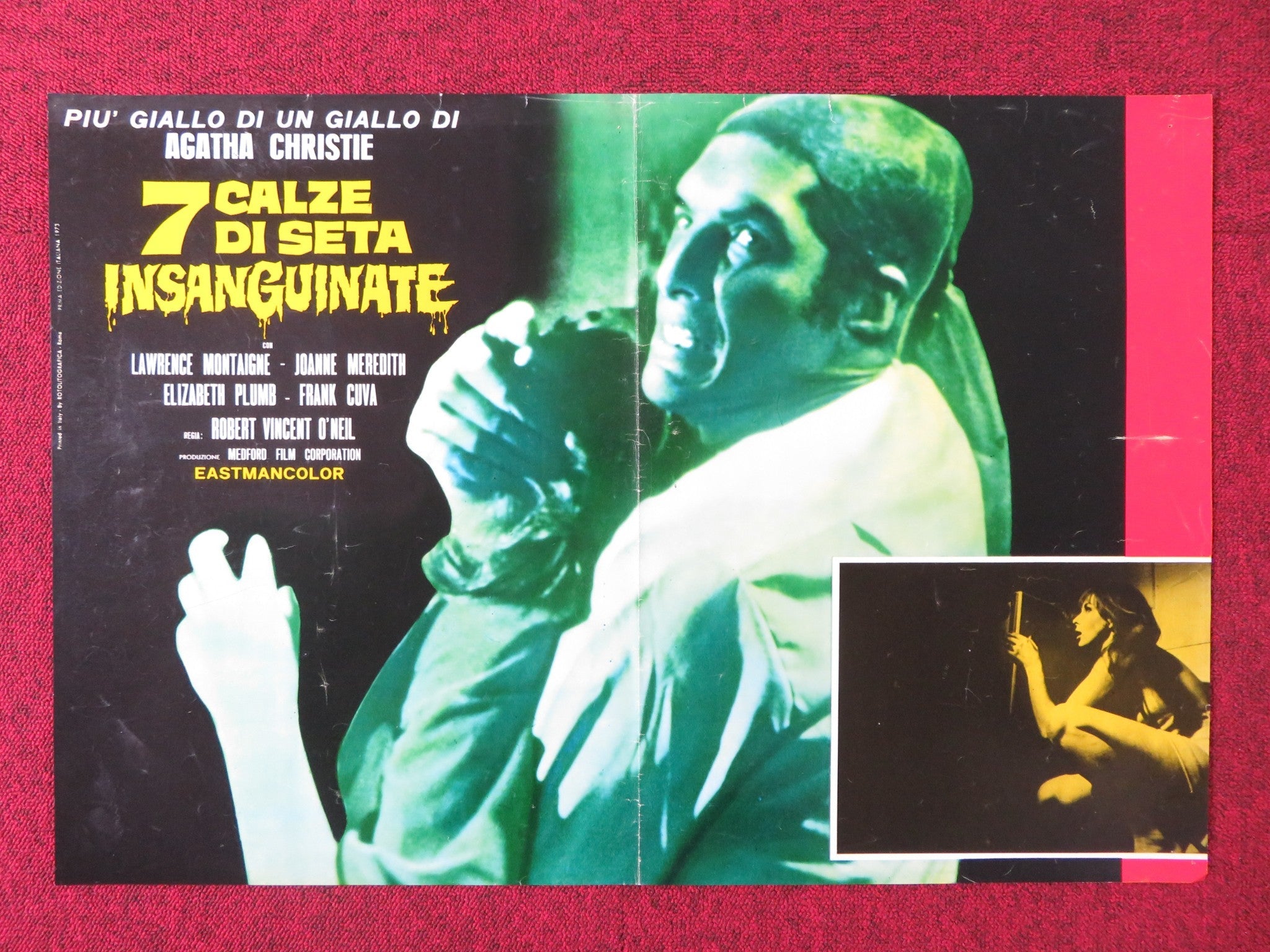 THE PSYCHO LOVER - B ITALIAN FOTOBUSTA POSTER LAWRENCE MONTAIGNE 1973 ...