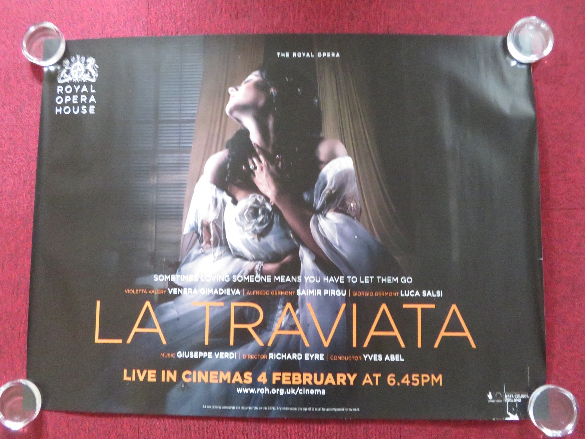 THE ROYAL OPERA HOUSE: LA TRAVIATA UK QUAD (30"x 40") ROLLED POSTER 20 ...