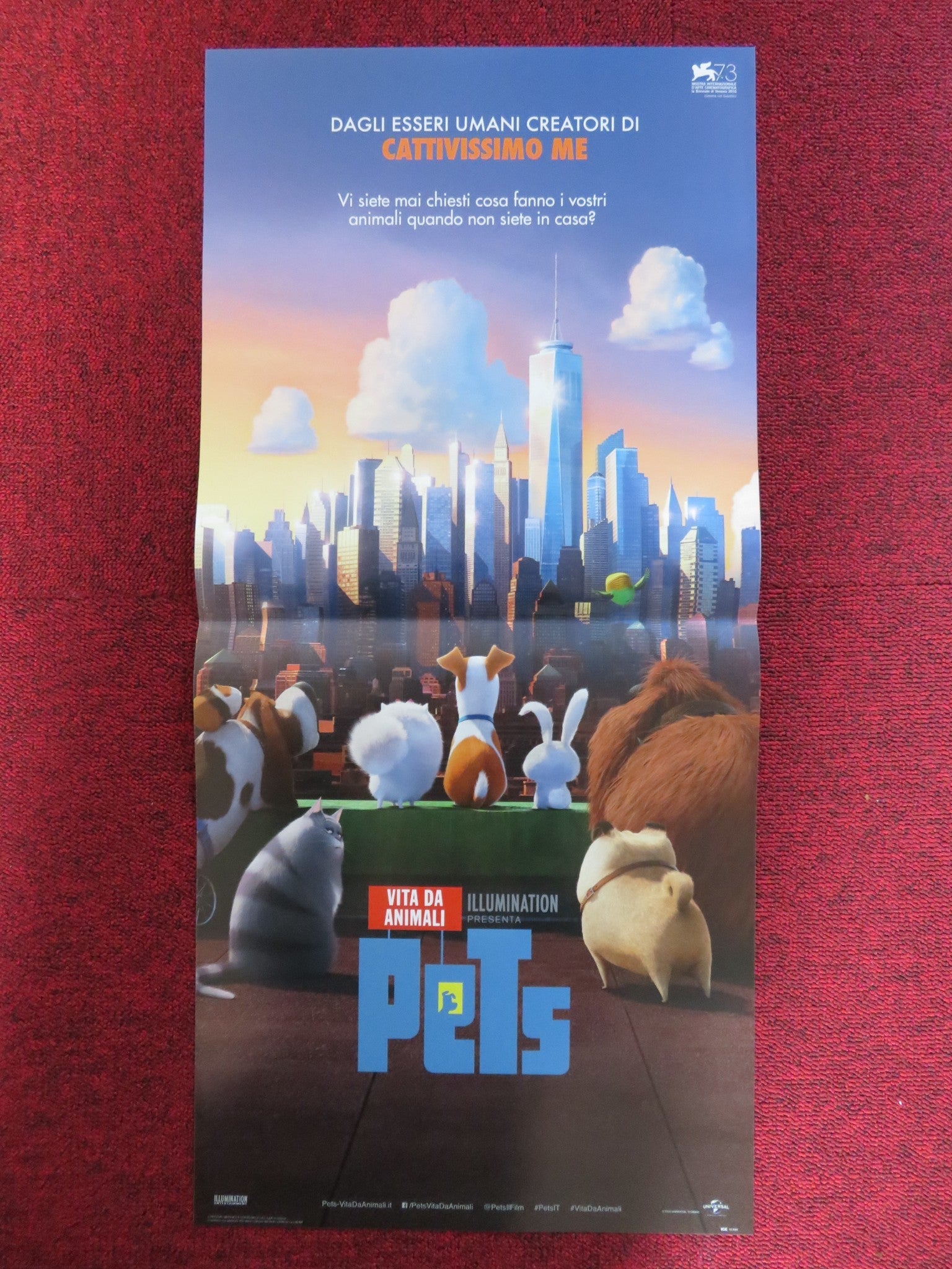 THE SECRET LIFE OF PETS ITALIAN LOCANDINA POSTER SIMON HILL KELSEY PAI ...