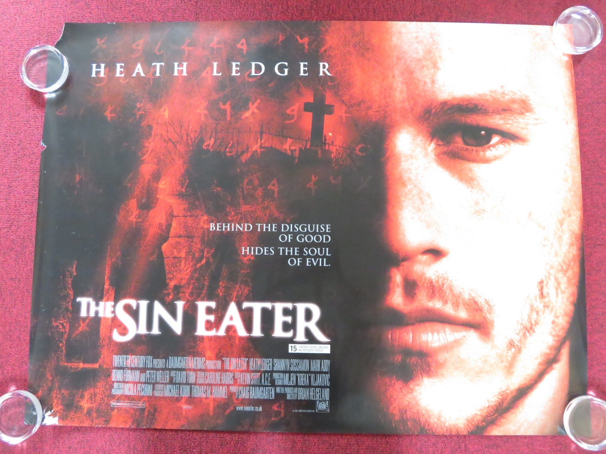 THE SIN EATER UK QUAD ROLLED POSTER HEATH LEDGER SHANNYN SOSSAMON 2003 ...