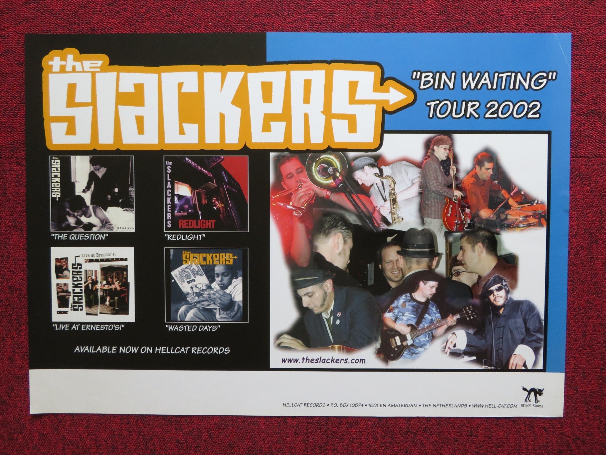 THE SLACKERS DUTCH MUSIC PROMO POSTER ALBUM / TOUR POSTER 2002 ...