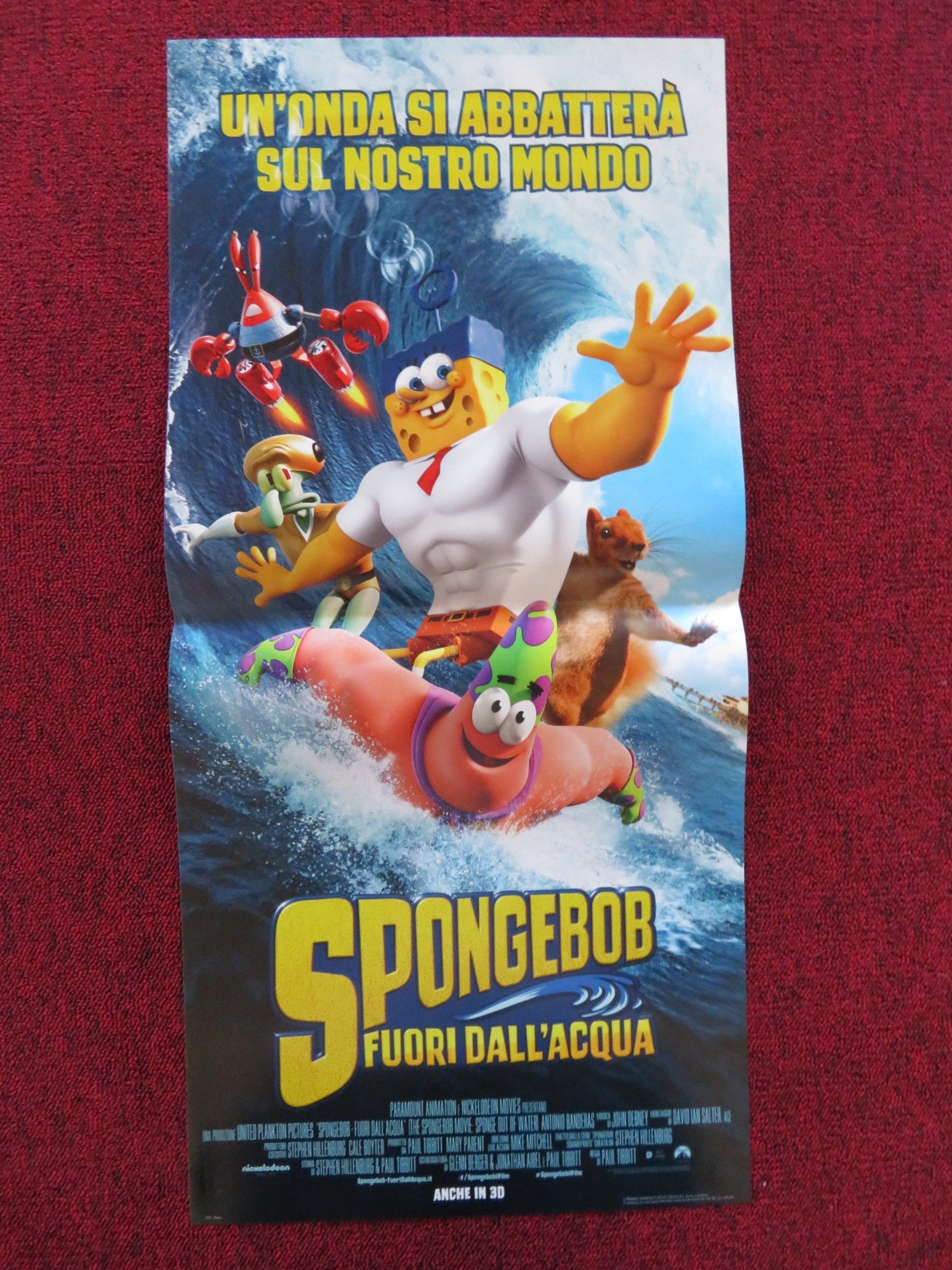 THE SPONGEBOB MOVIE: SPONGE OUT OF WATER ITALIAN LOCANDINA POSTER 2015 ...