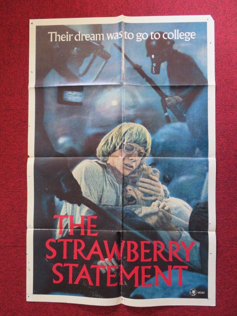 THE STRAWBERRY STATEMENT FOLDED US ONE SHEET POSTER BRUCE DAVISON 1970 ...