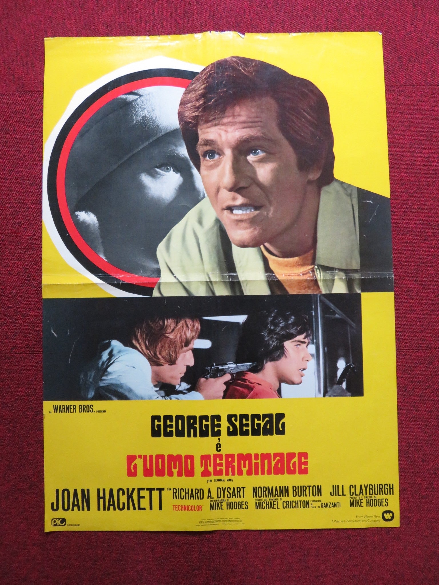 THE TERMINAL MAN ITALIAN FOGLIO POSTER GEORGE SEGAL JOAN HACKETT 1974 ...
