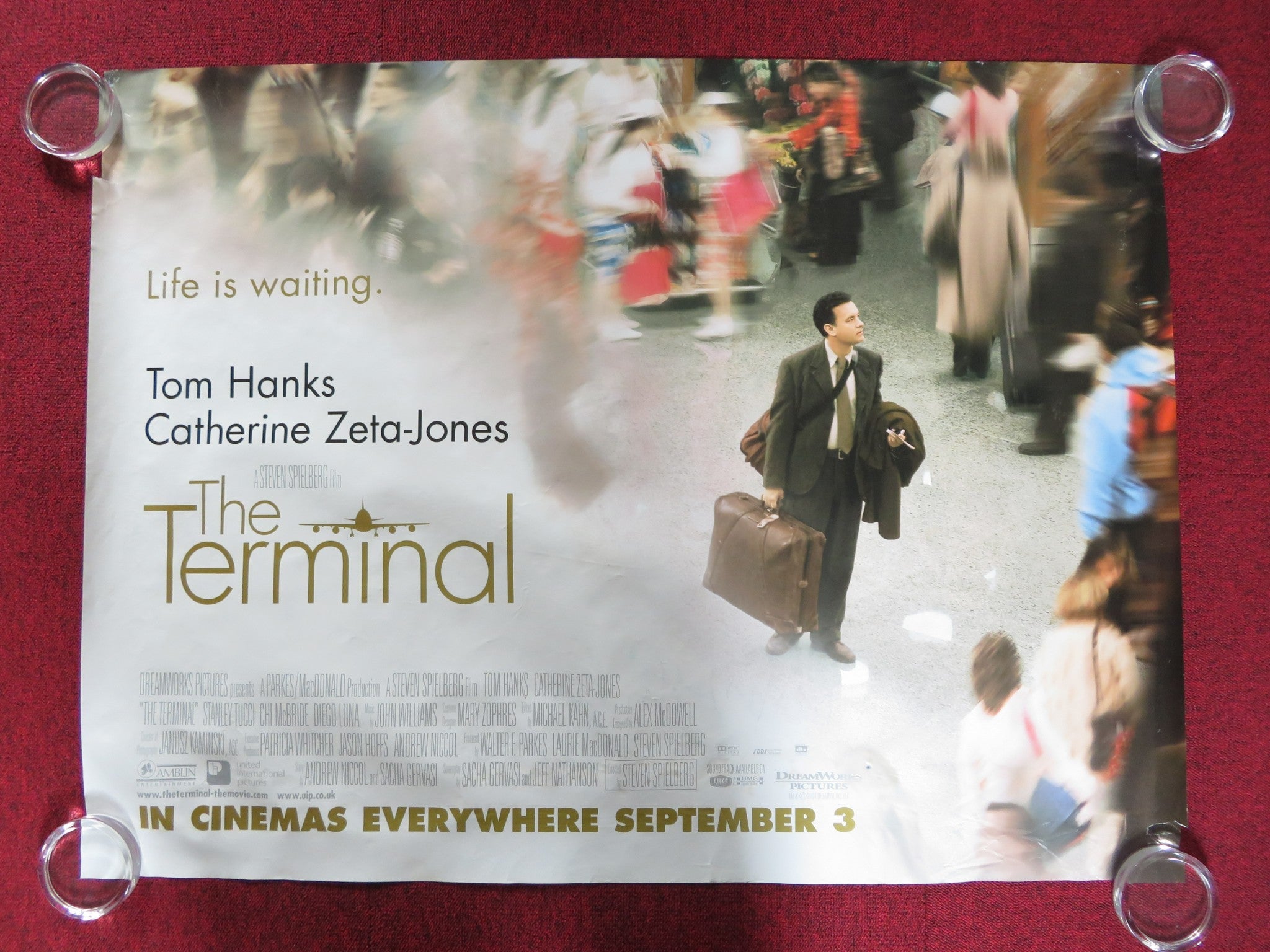 THE TERMINAL UK QUAD (30"x 40") ROLLED POSTER SPIELBERG TOM HANKS 2004 ...