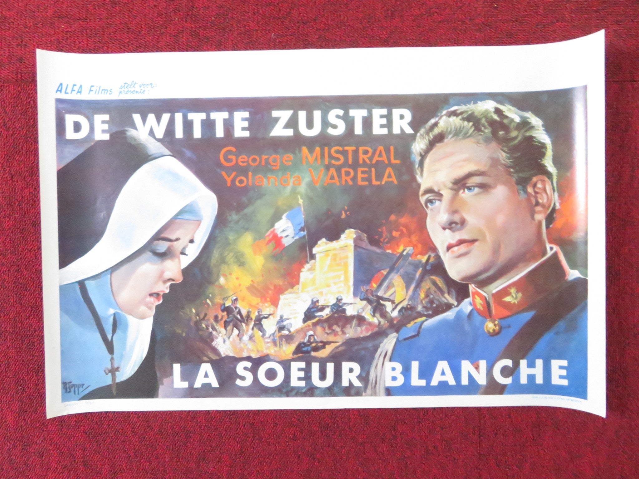 THE WHITE SISTER BELGIUM (14.5"x 22") POSTER JORGE MISTRAL YOLANDA VAR ...