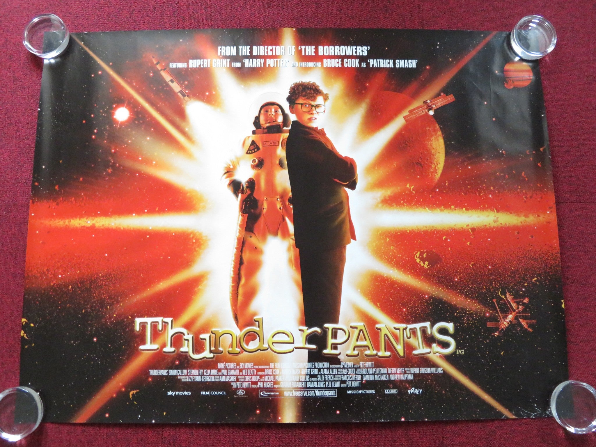 THUNDERPANTS UK QUAD (30"x 40") ROLLED POSTER RUPERT GRINT STEPHEN FRY ...