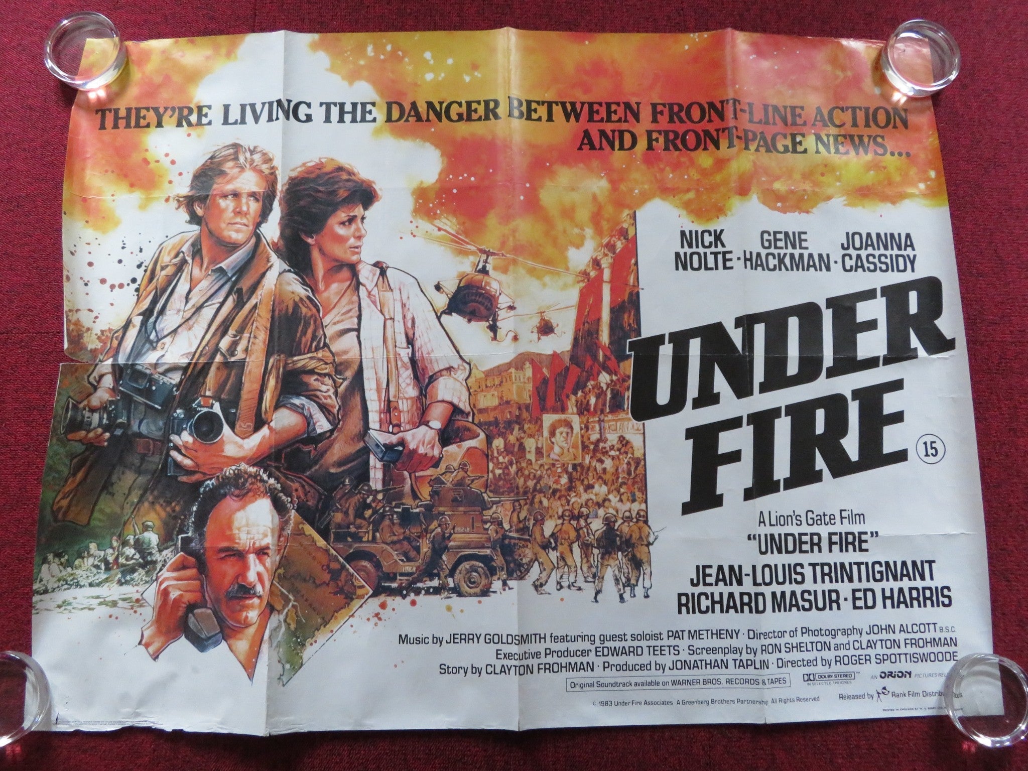UNDER FIRE UK QUAD (30"x 40") ROLLED POSTER NICK NOLTE GENE HACKMAN 19 ...