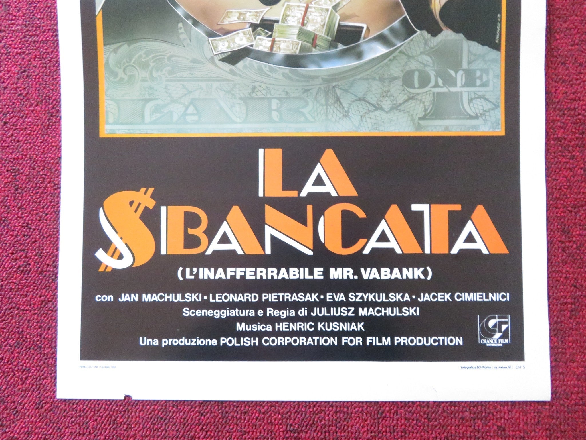 VABANK ITALIAN LOCANDINA POSTER JAN MACHULSKI LEONARD PIETRASAK 1981 ...