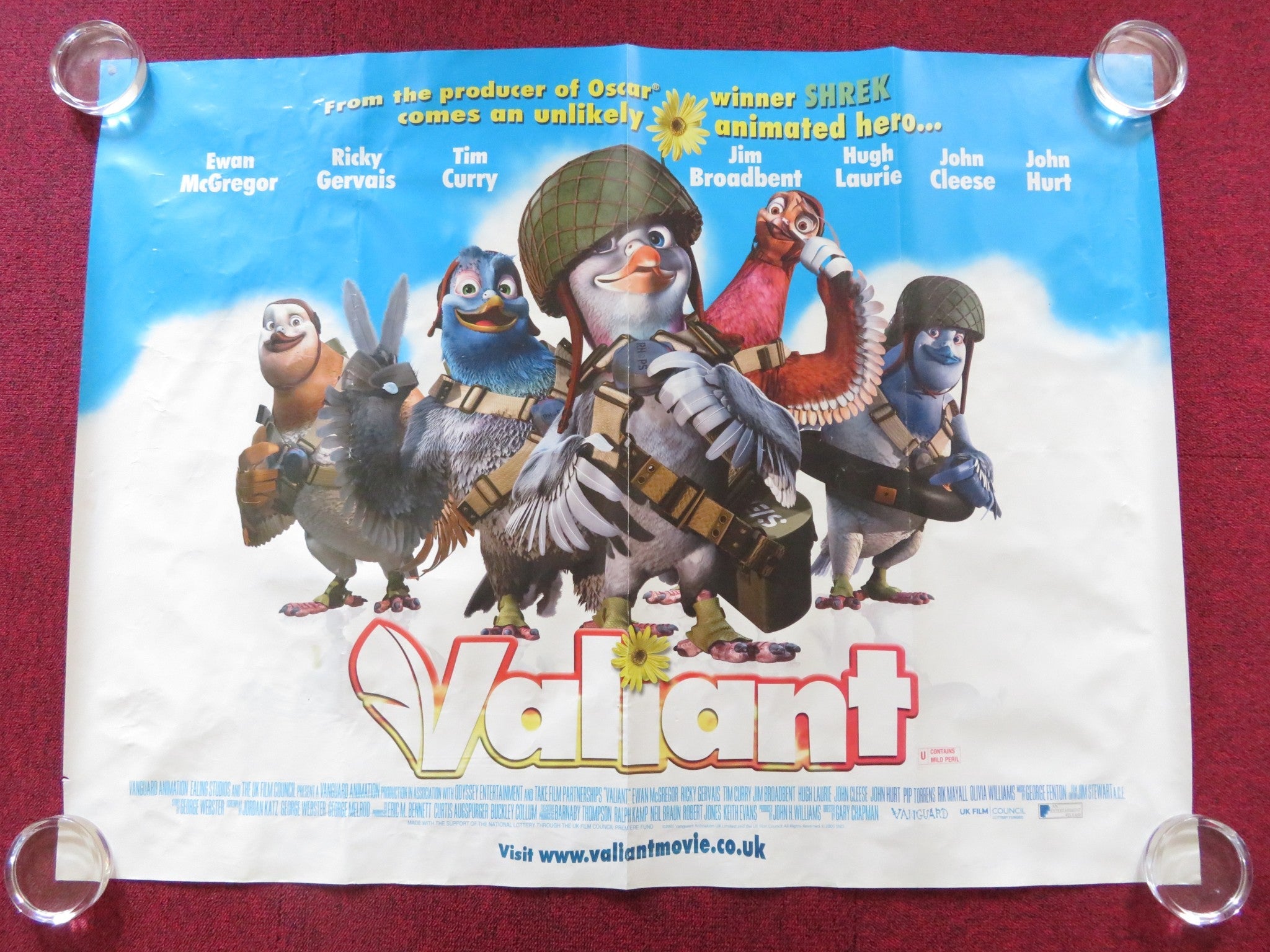 VALIANT UK QUAD (30"x 40") ROLLED POSTER EWAN MCGREGOR RICKY GERVAIS 2 ...