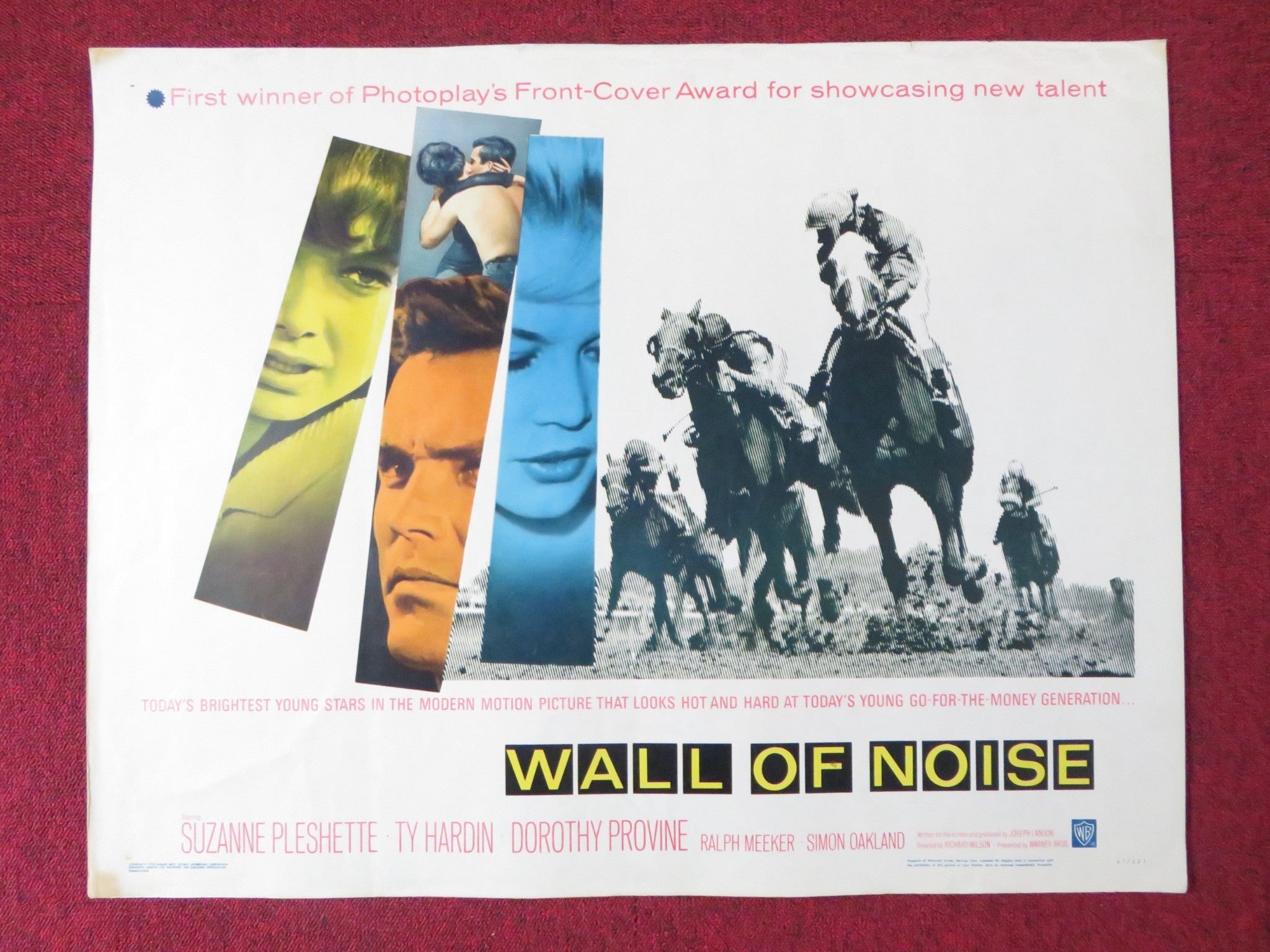 WALL OF NOISE HALF SHEET (22"x 28") POSTER SUZANNE PLESHETTE TY HARDIN ...