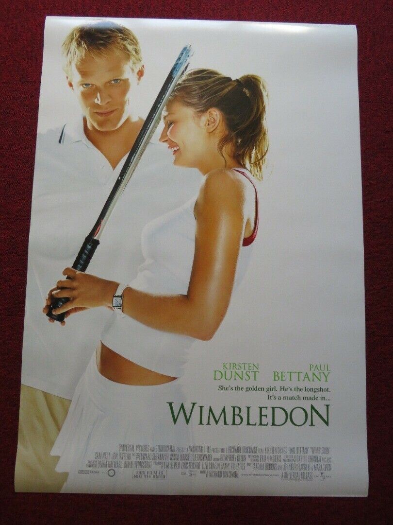 WIMBLEDON US ONE SHEET ROLLED POSTER KIRSTEN DUNST PAUL BETTANY 2004 ...