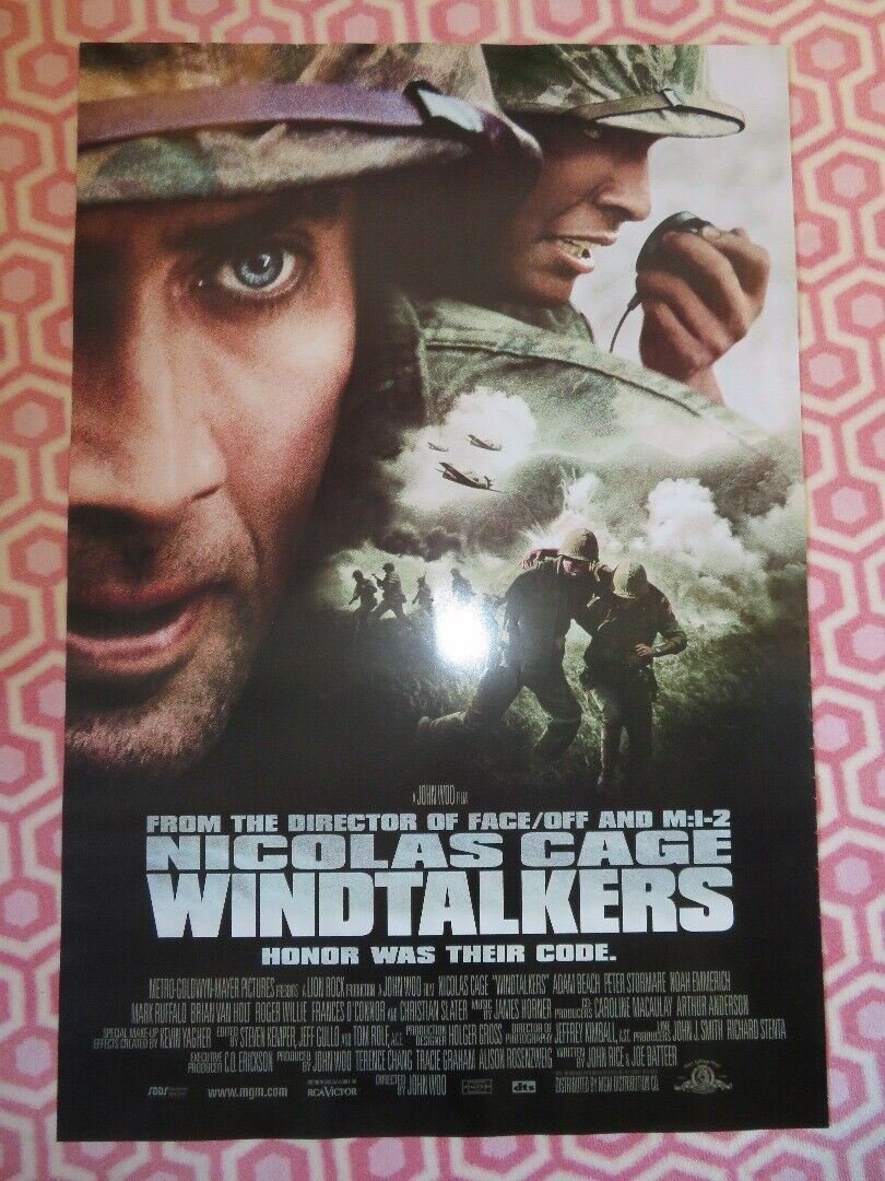 WIND TALKERS-B US ONE SHEET ROLLED POSTER NICOLAS CAGE 2002 ...