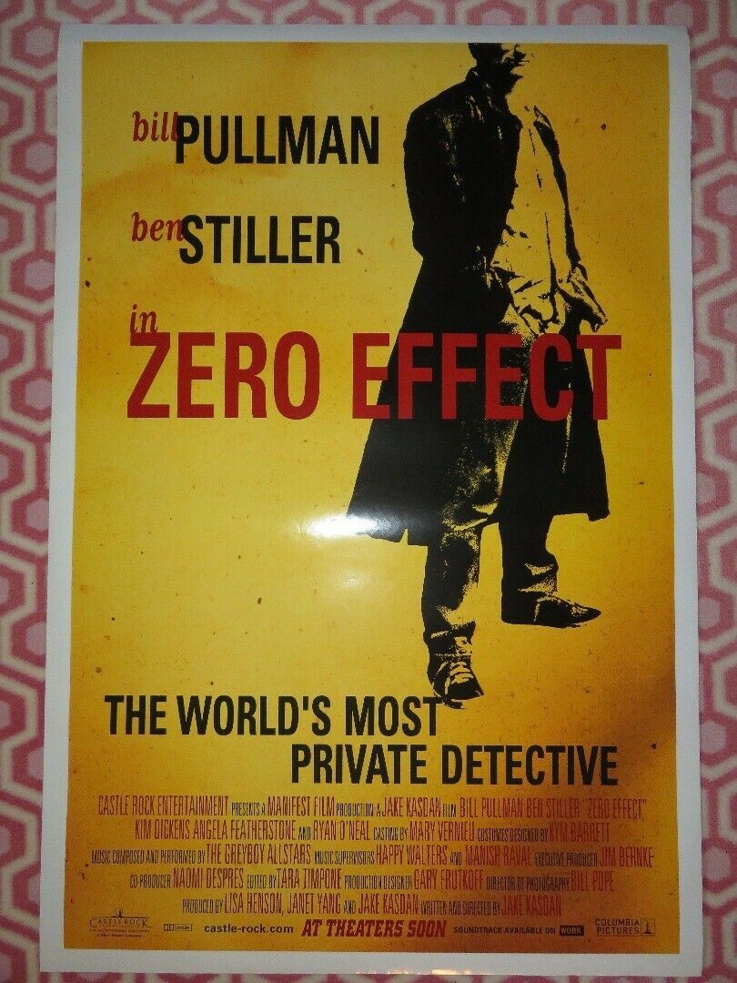 ZERO EFFECT US ONE SHEET ROLLED POSTER BILL PULLMAN BEN STILLER 1998 ...